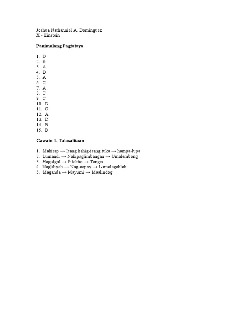 Filipino Q2 M4 | PDF