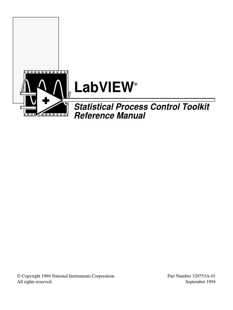 Labview: Statistical Process Control Toolkit Reference Manual | PDF ...