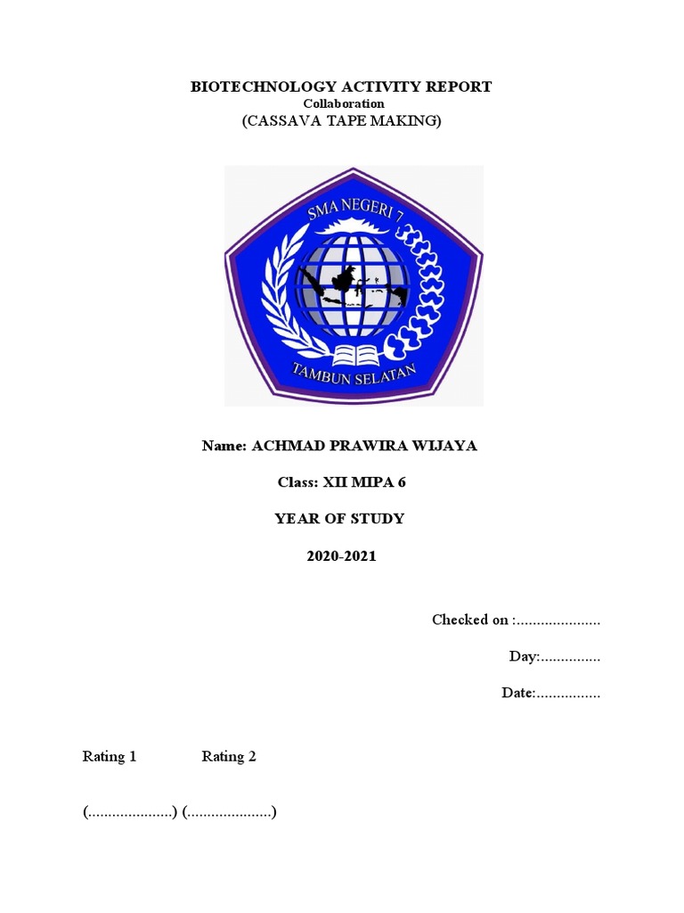 Biotechnology Activity Report | PDF | Biotechnology | Fermentation