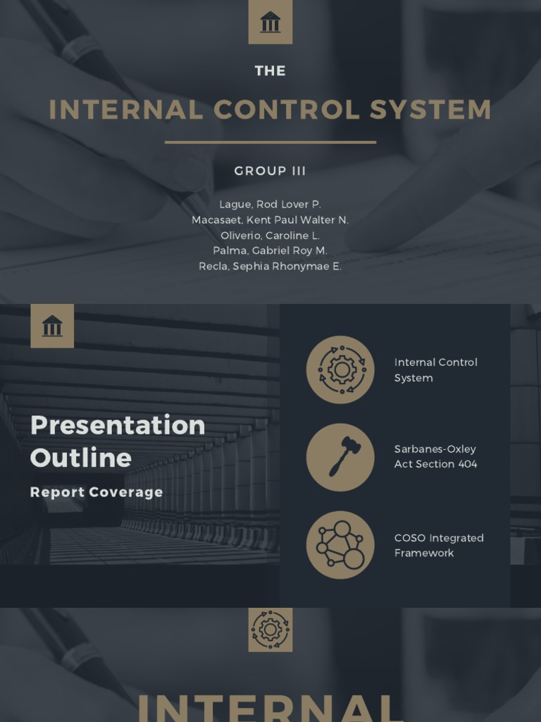 The Internal Control System | PDF | Internal Control | Sarbanes–Oxley Act