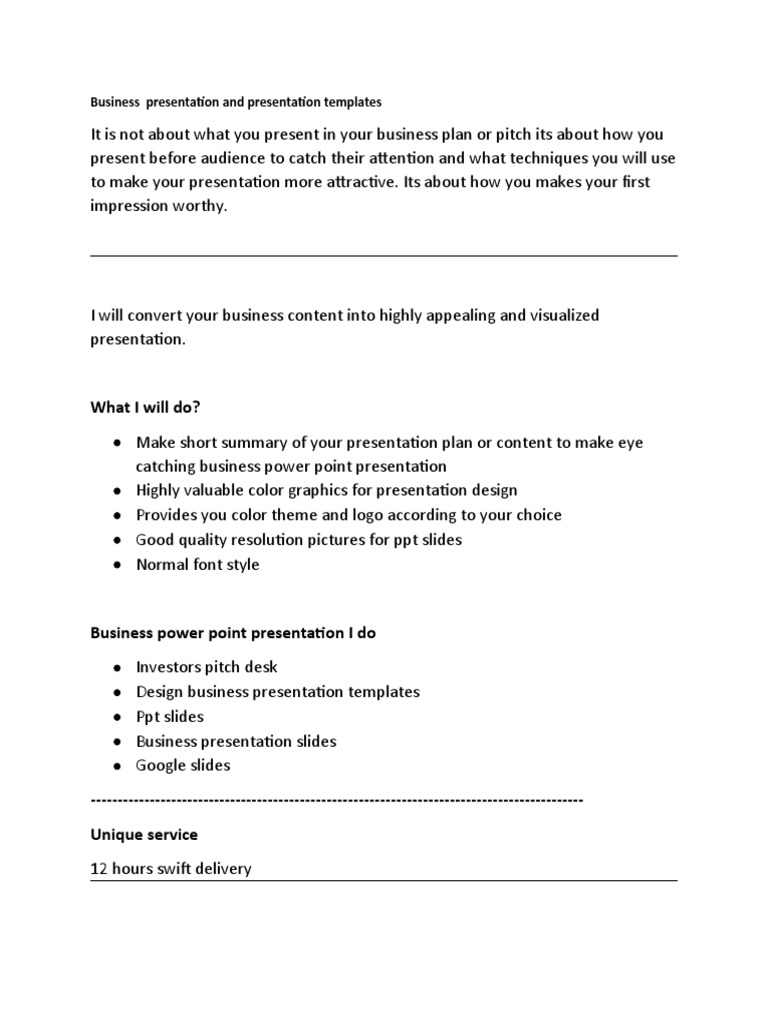 Business Presentation and Presentation Templates | PDF | Career & Growth