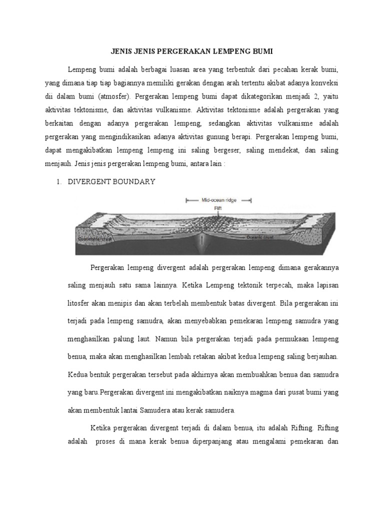 Pergerakan Lempeng Bumi | PDF