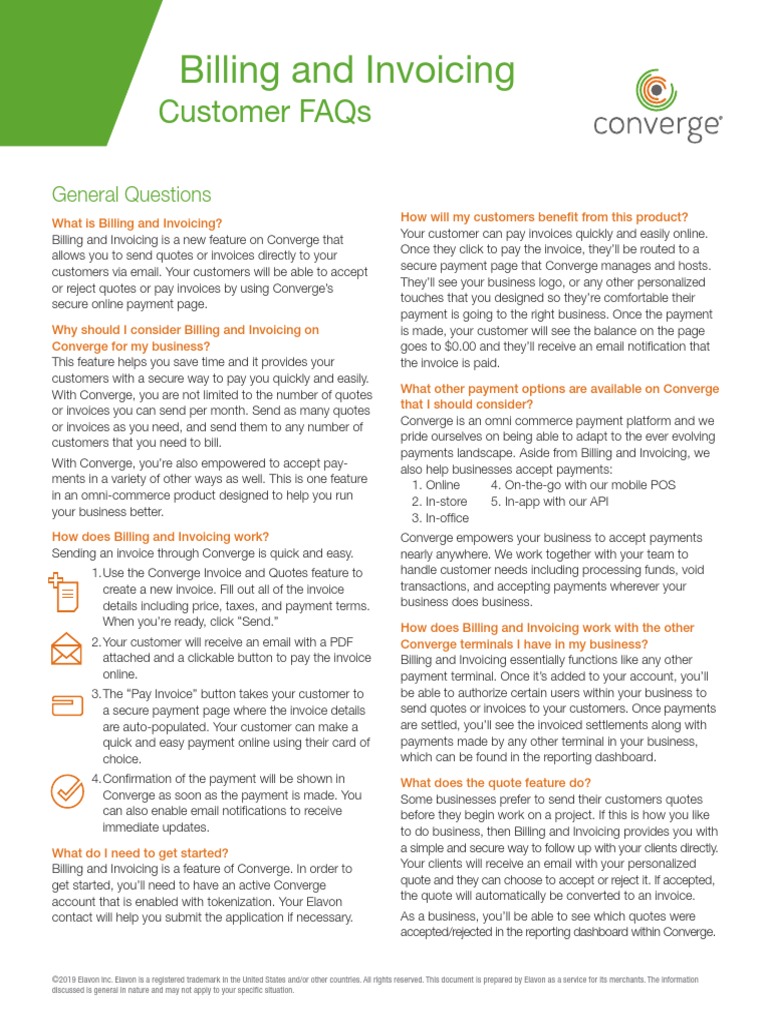 Billing and Invoicing: Customer Faqs | PDF | Invoice | Payments