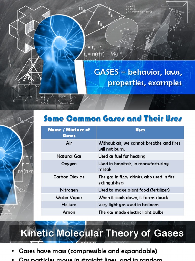 Understanding the Behavior and Properties of Common Gases Through Gas ...