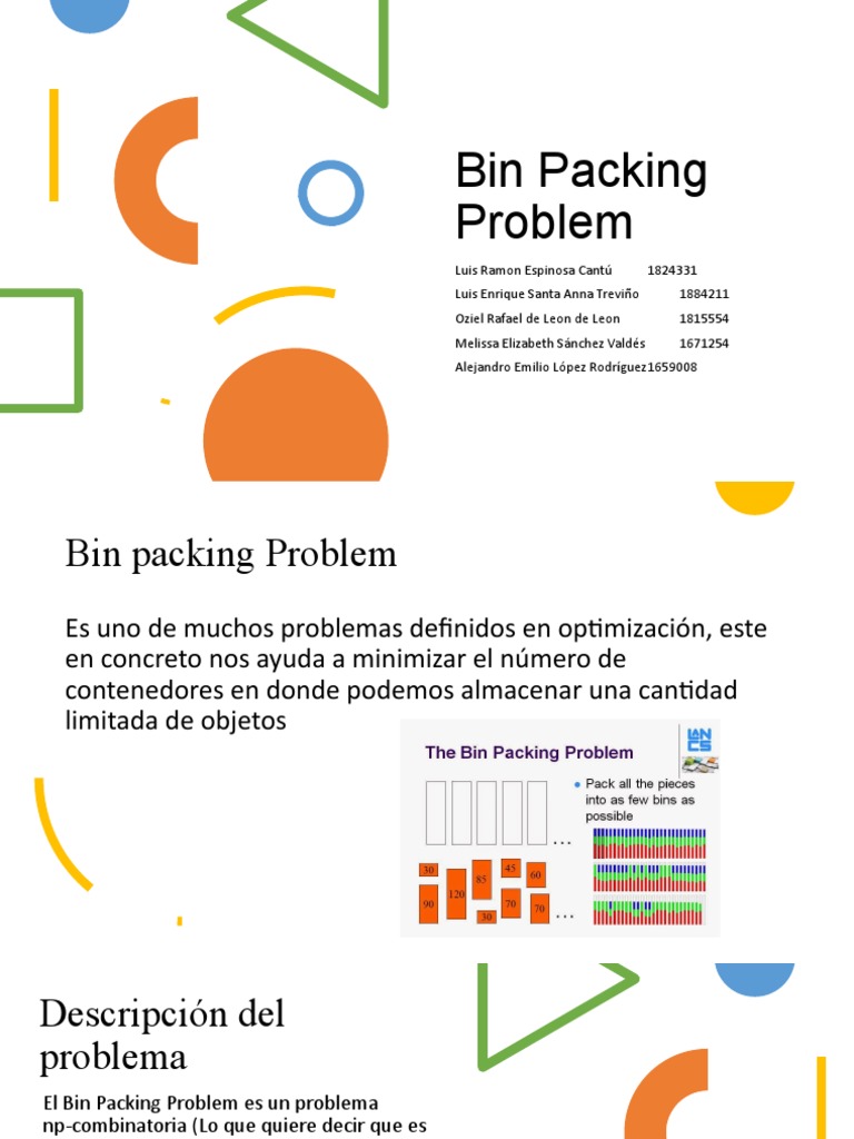 Optimización en Bin Packing | PDF | Informática teórica | Matemáticas ...