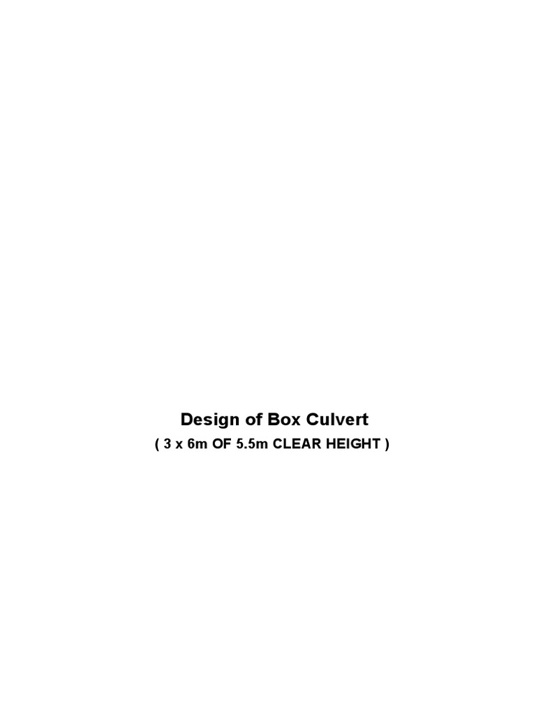 REVISED 3 Cell Box Culvert 20m | PDF | Young's Modulus | Pressure