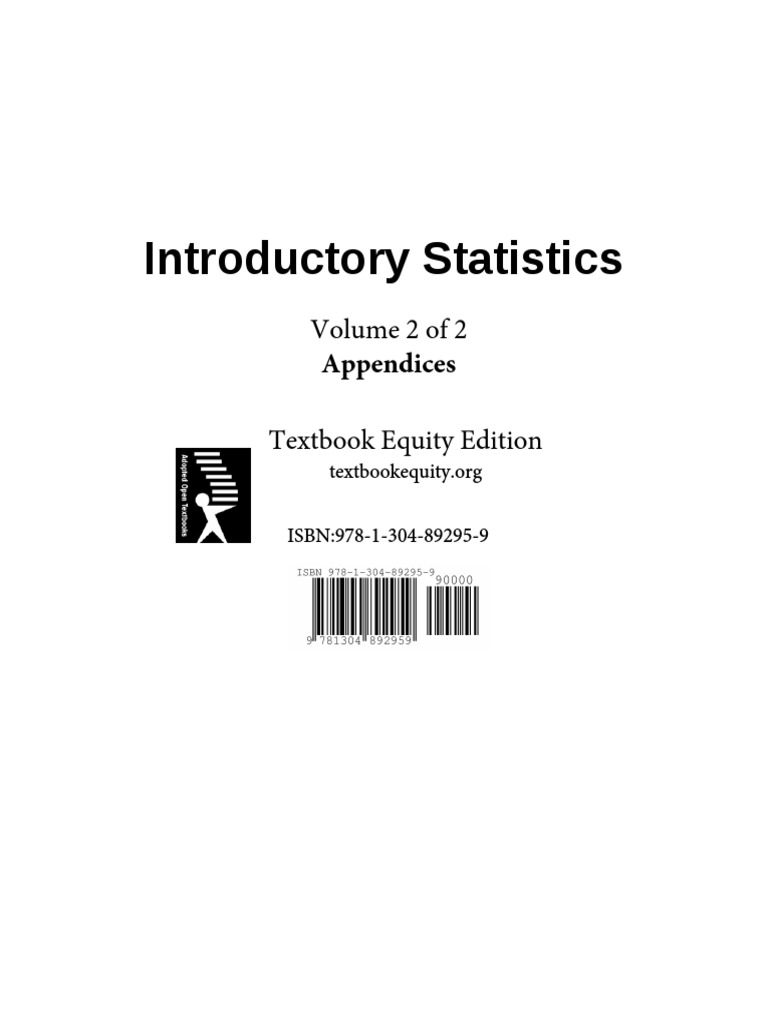 Introductory Statistics: Volume 2 of 2 Textbook Equity Edition | PDF ...