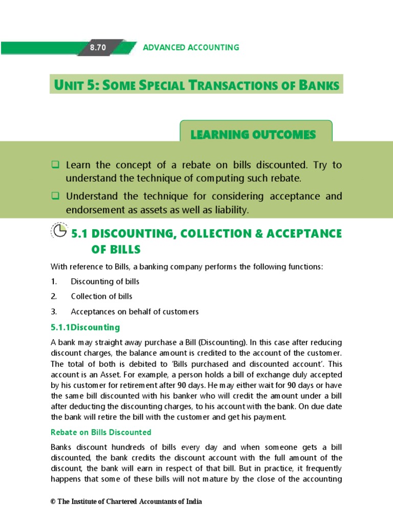 Bills Discounting of Bank | PDF | Cheque | Traveler's Cheque