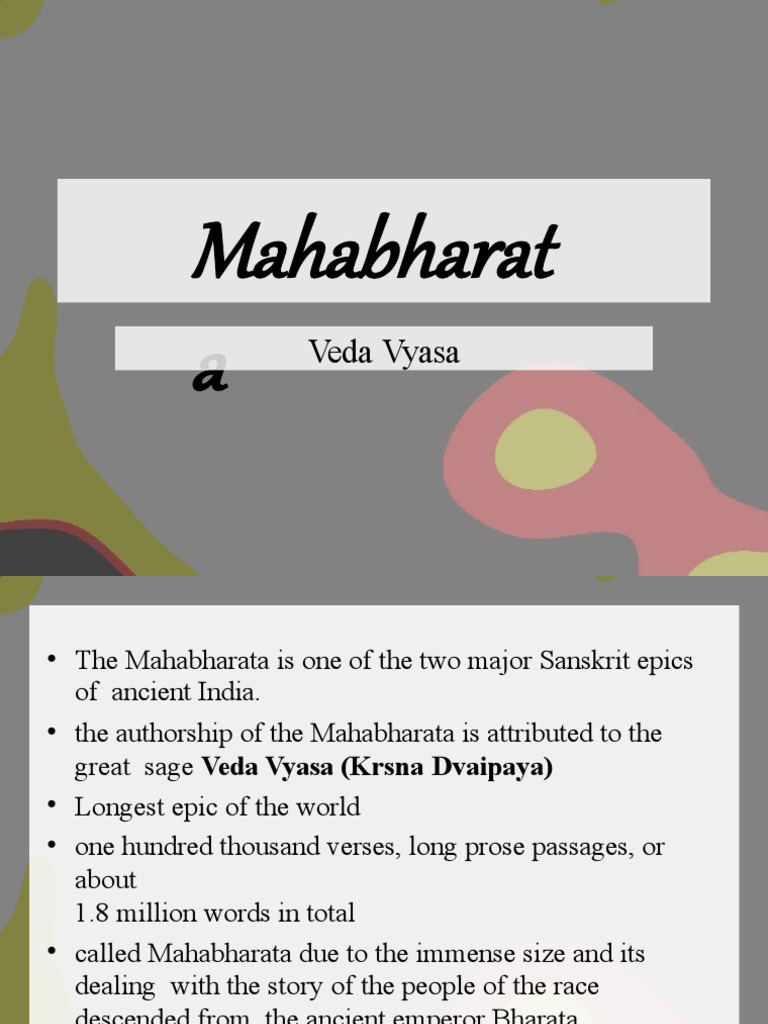 PP-Story of Mahabharata | PDF | Mahabharata | 1st Millennium Bc Books