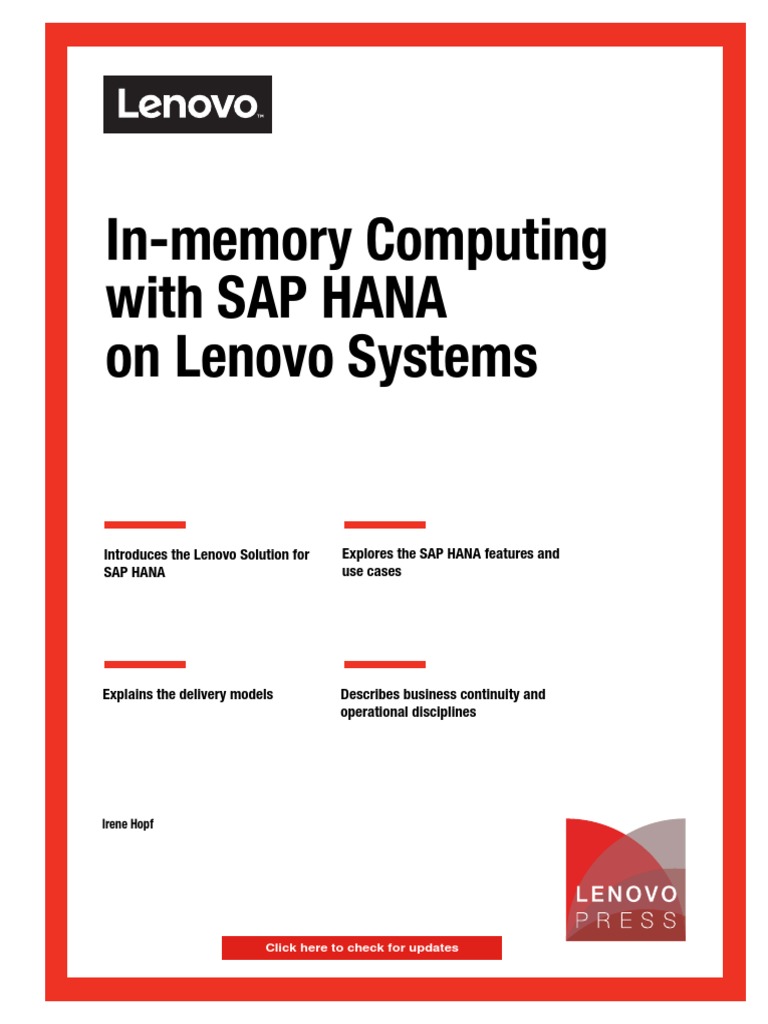 sg248086 In-Memory Computing With SAP HANA On Lenovo Systems | PDF ... sg248086 In-Memory Computing With SAP HANA On Lenovo Systems | PDF ...