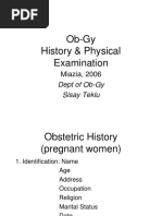 Obstetric History Guide | PDF | Pregnancy | Childbirth