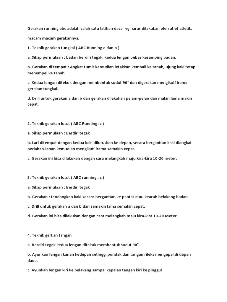 Penjelasan Running Abcd | PDF