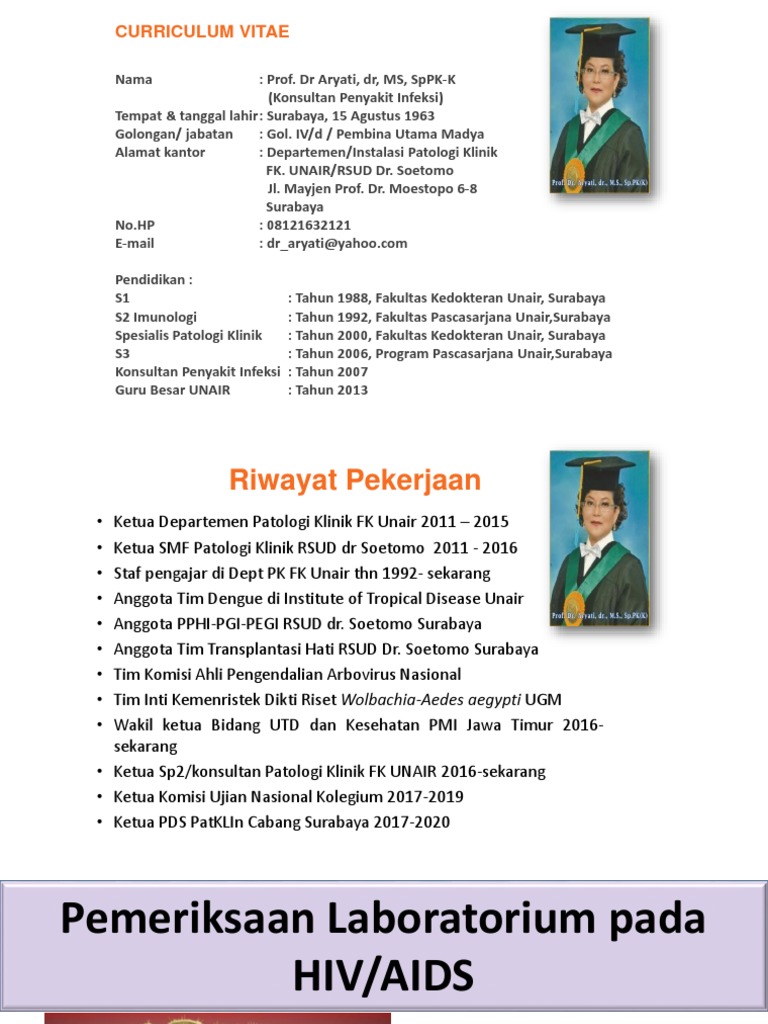 FinalKirimHIV Lab Prof Aryati 2019 | PDF