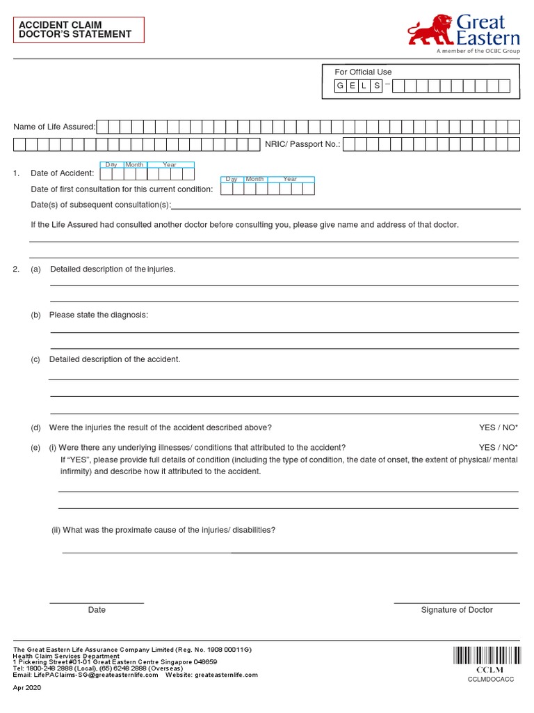 Doctor's Statement | Download Free PDF | Vertebra | Medical Specialties