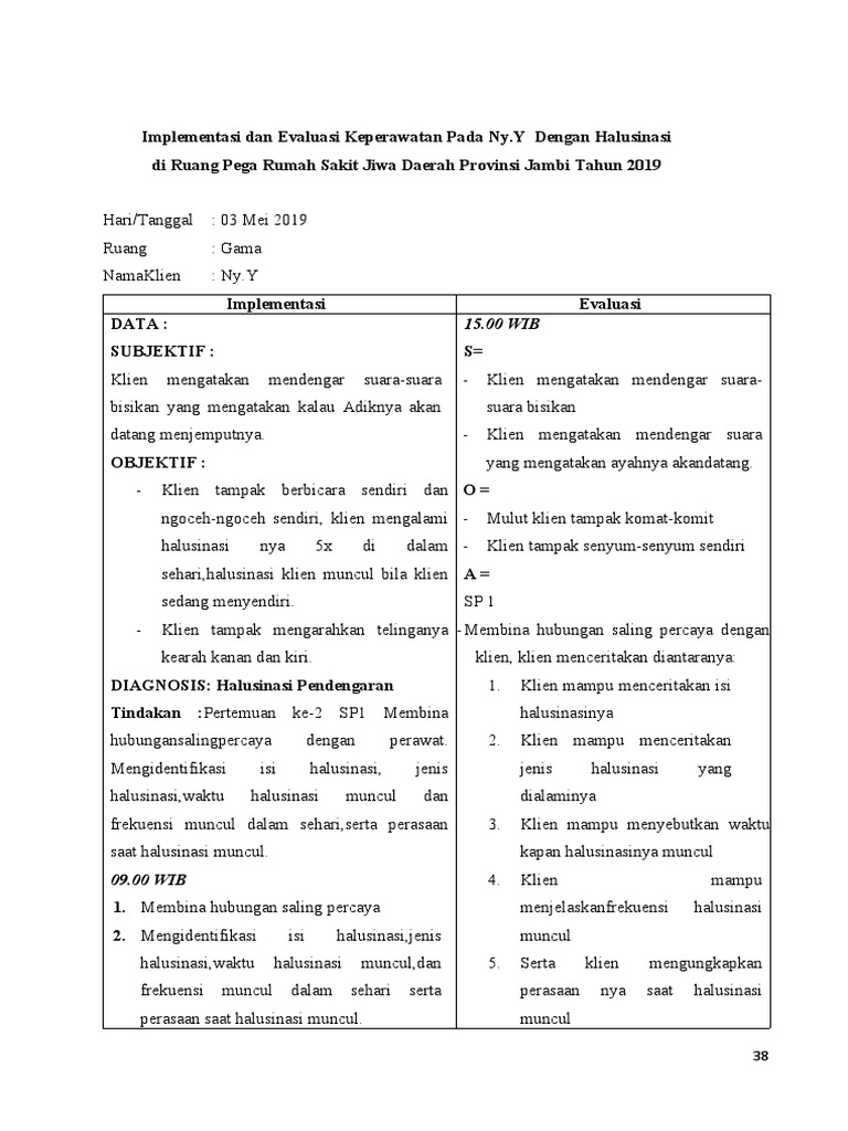 Implementasi Dan Evaluasi Keperawatan 1 | PDF