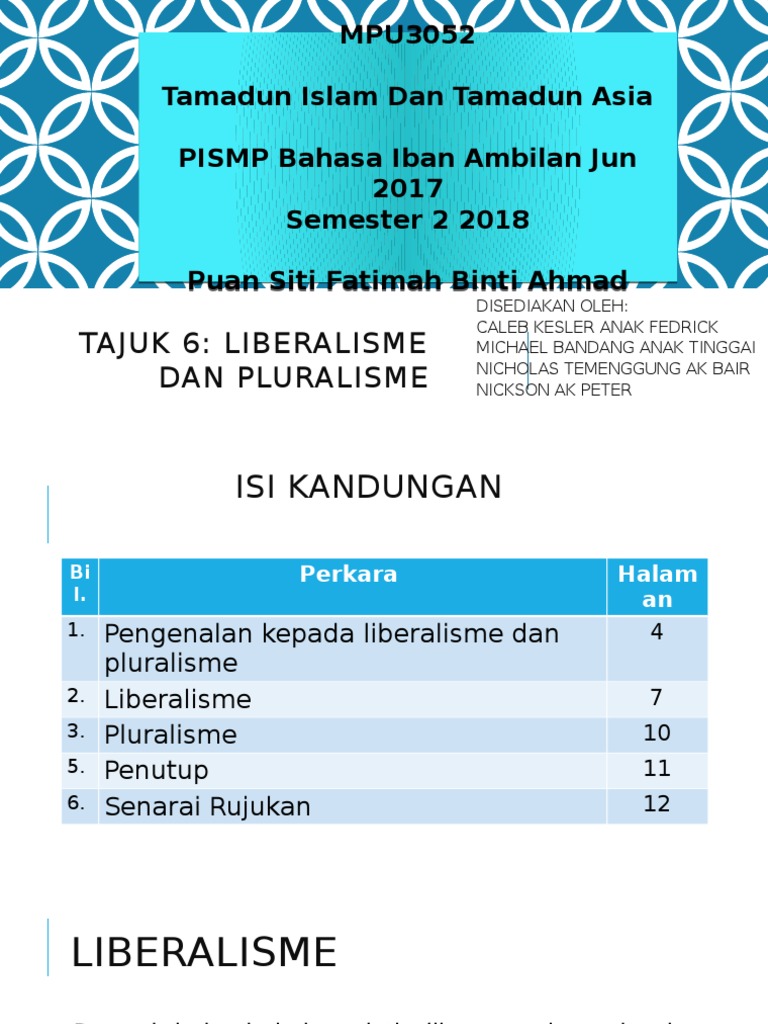 KUMP 6 Liberalisme | PDF