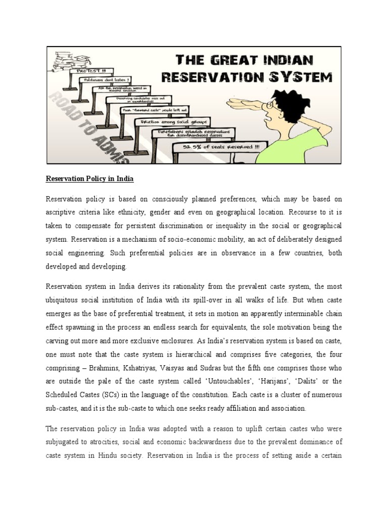 Reservation Policy in India | PDF | Dalit | Caste