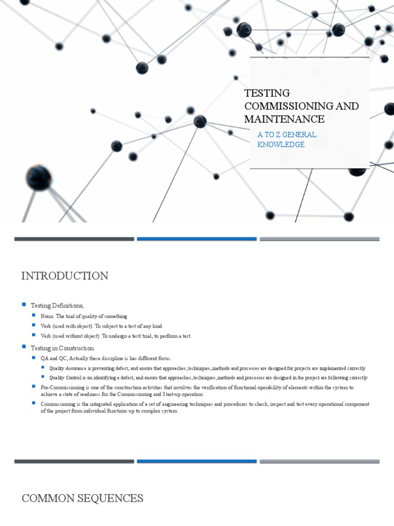 Construction Testing & Commissioning | PDF | Quality Assurance | Energy ...