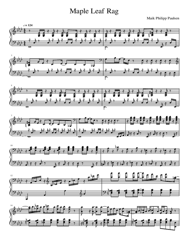 Maple Leaf Rag: Maik Philipp Paulsen | PDF