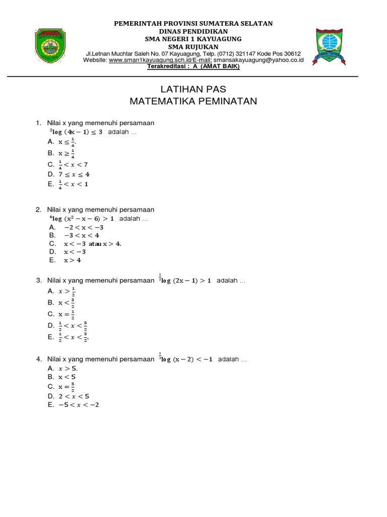2 Latihan Soal Pas 2 | PDF