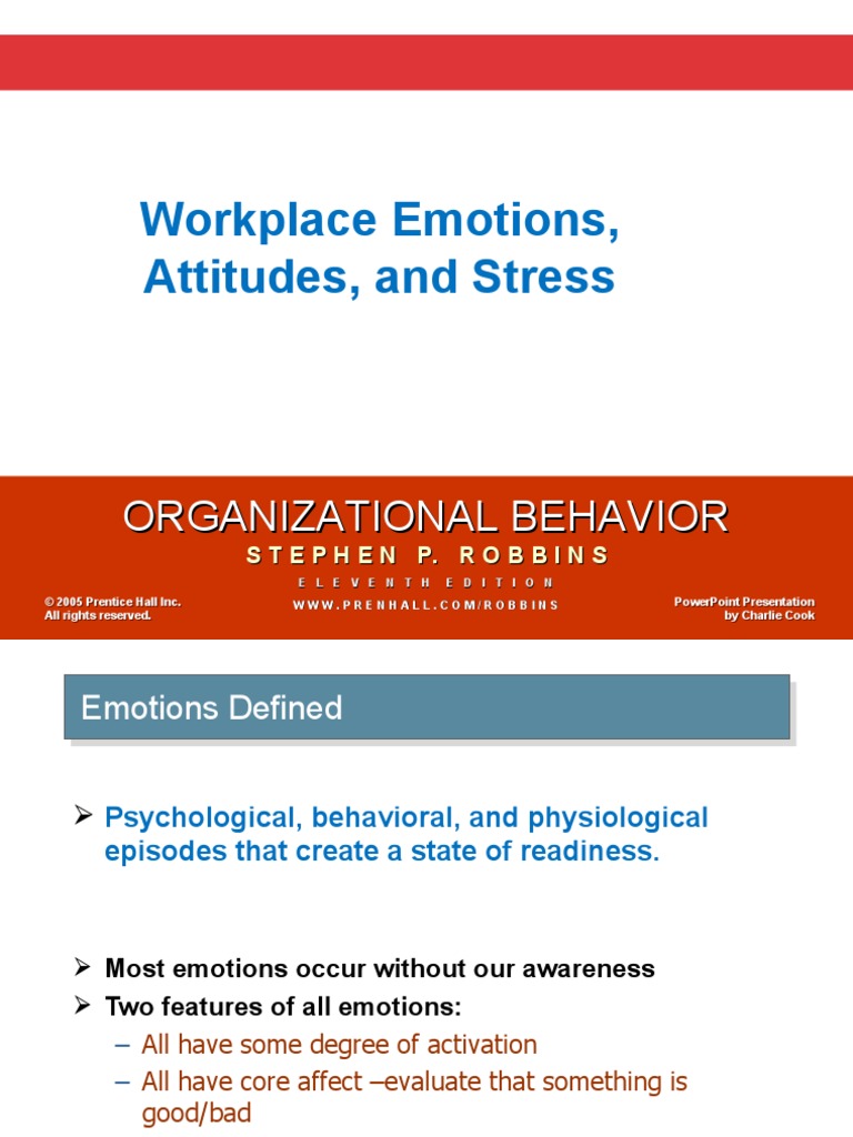 Workplace Emotions, Attitudes and Place | PDF | Emotions | Stress (Biology)