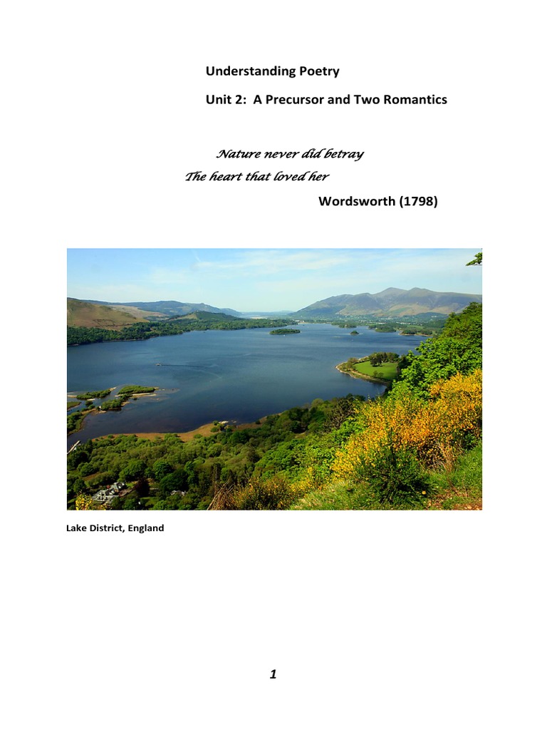 BA (Hons) English Poetry Unit 2 | PDF | Romanticism | John Keats