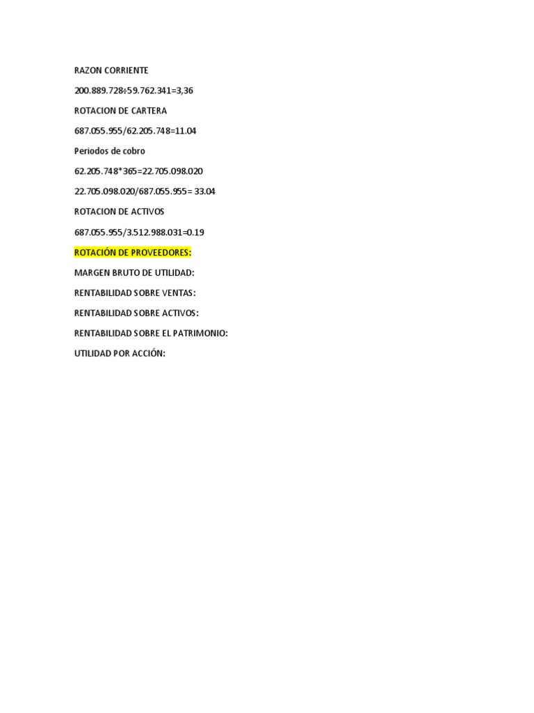 Análisis Financiero: Ratios Clave | PDF