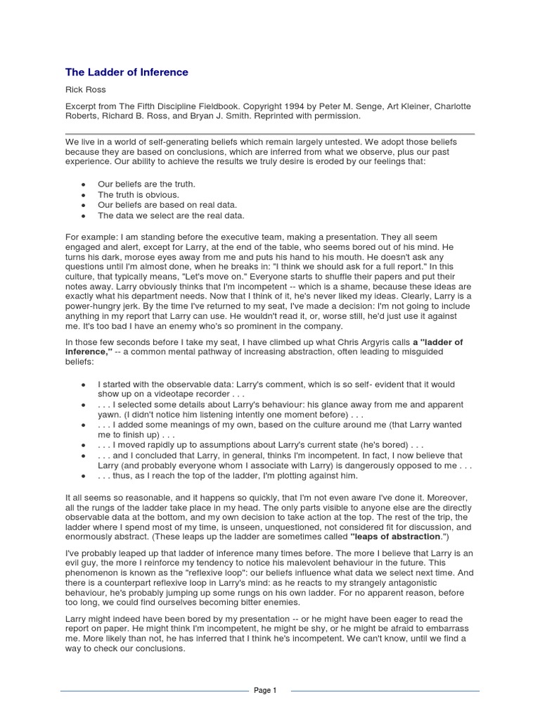 Ladder of Inference | PDF