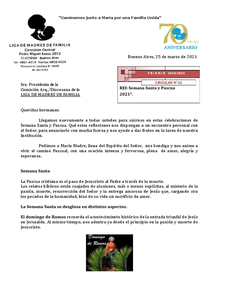 Circular #32 | PDF | Pascua de Resurrección | eucaristía