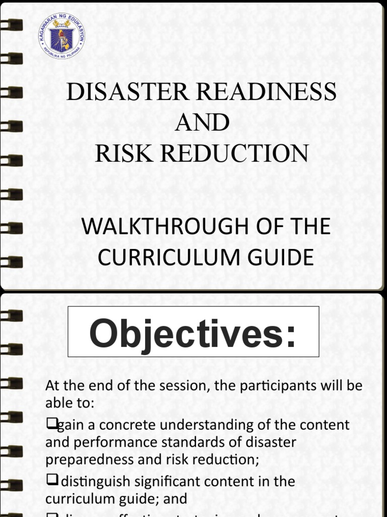 001 - Walkthrough of Curriculum Guide For DRR | PDF | Hazards ...