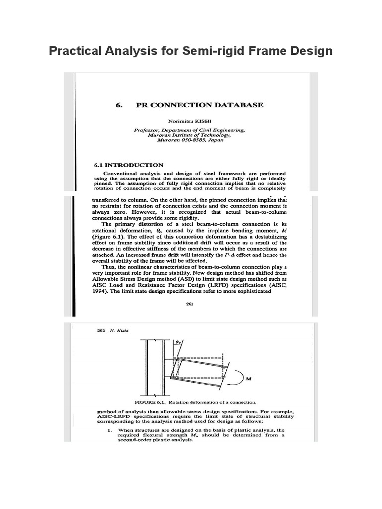Practical Analysis For Semi Rigid Frame Design | PDF