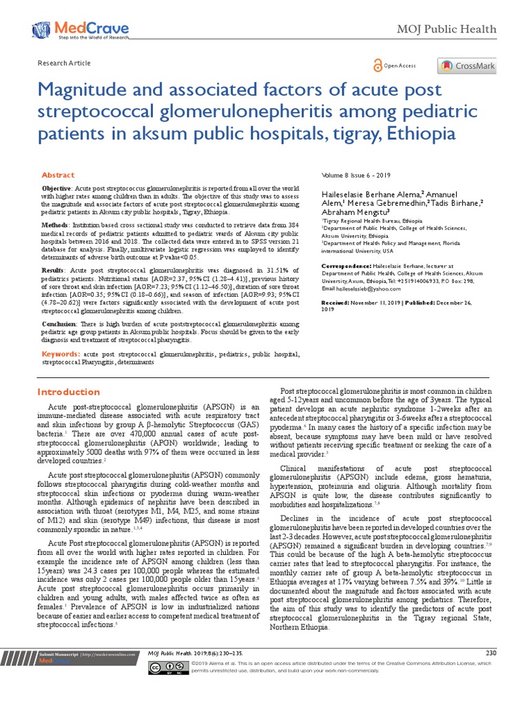 Definisi, Etiologi GNAPS | PDF | Streptococcus | Logistic Regression