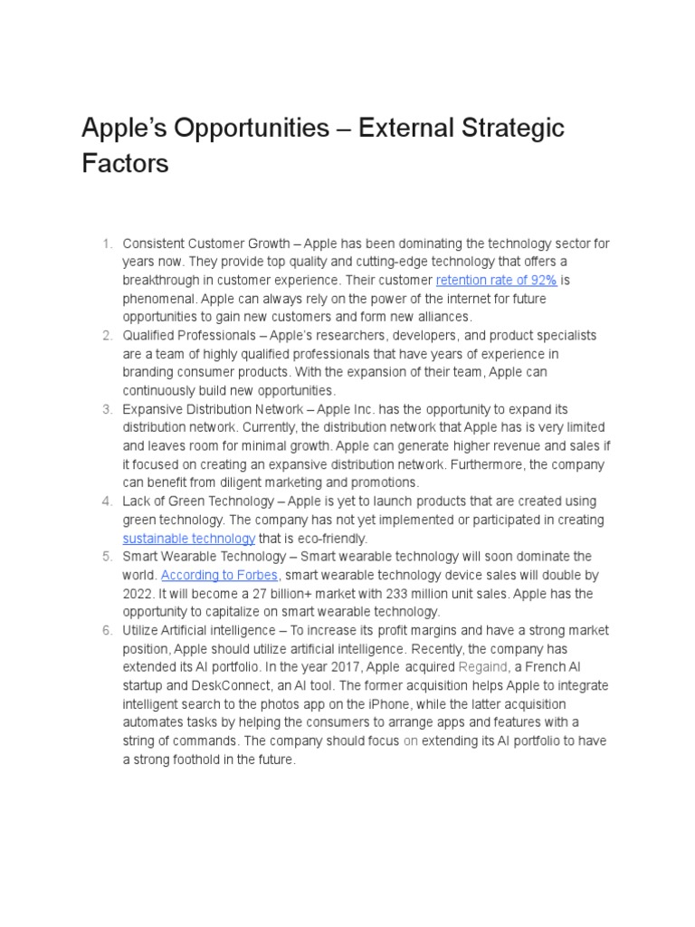Apple External Analysis | PDF | Apple Inc. | I Phone