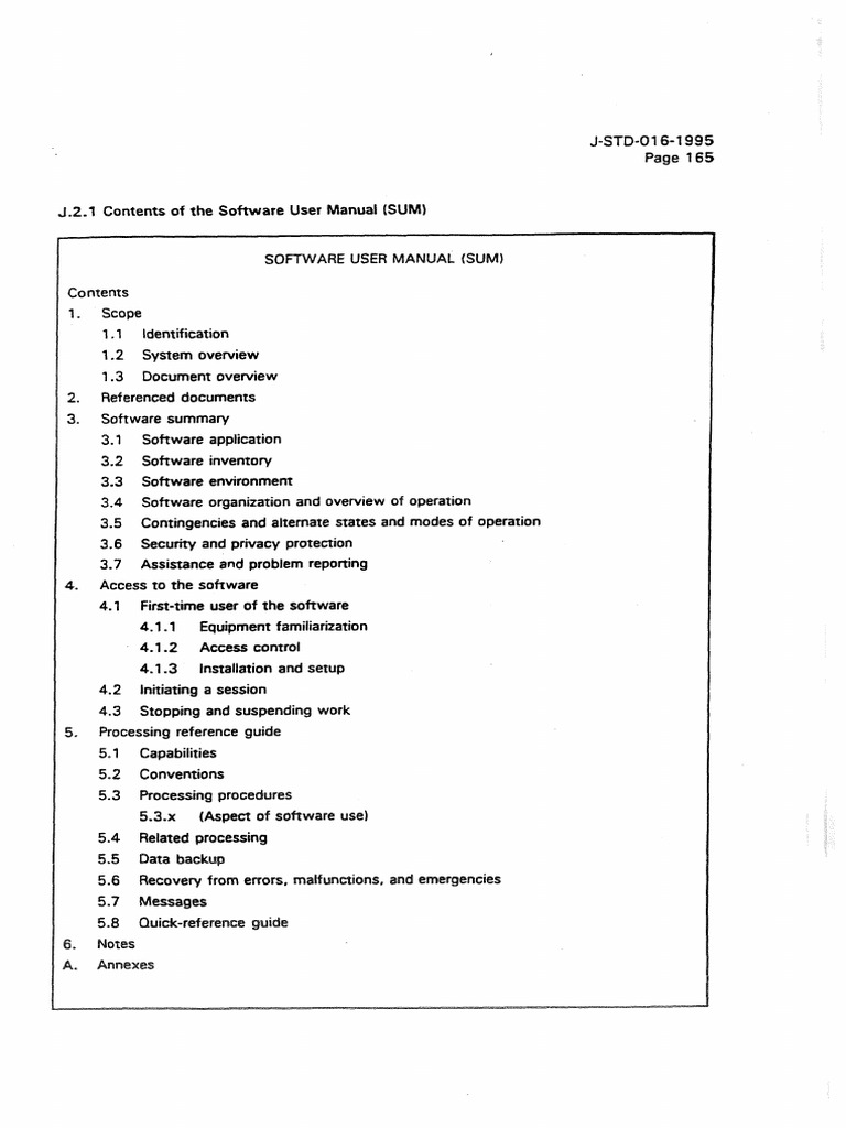 J STD 016 1995 | Download Free PDF | Menu (Computing) | Software