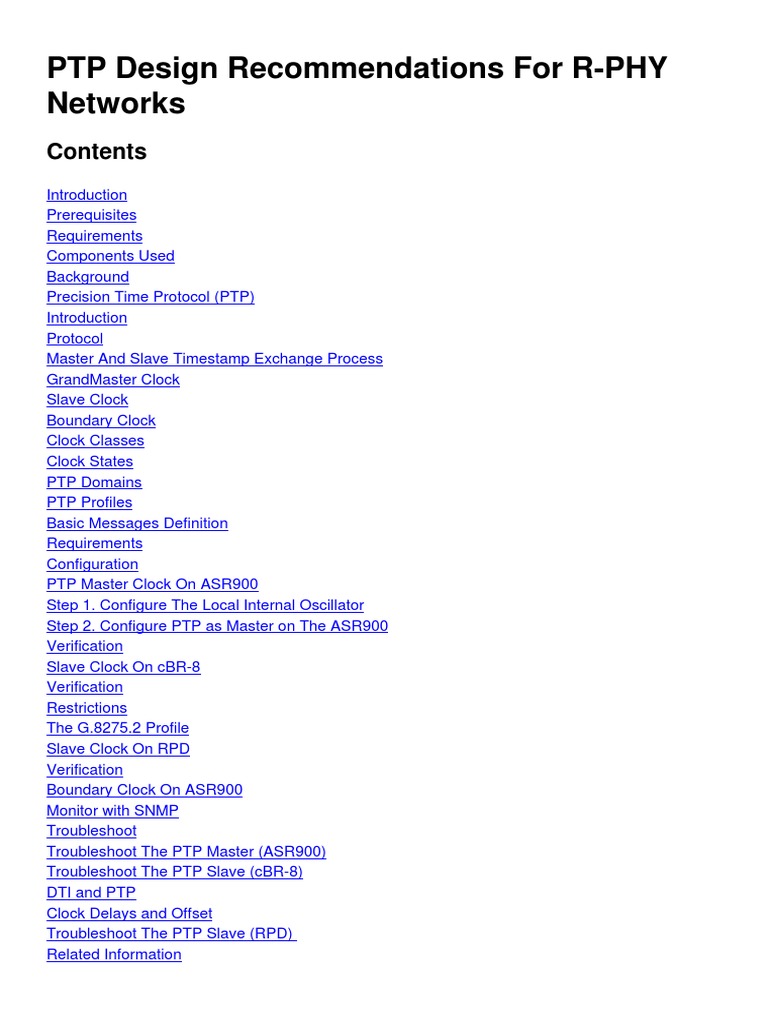 PTP Primer For The Cable Dummies | PDF | Communications Protocols ...