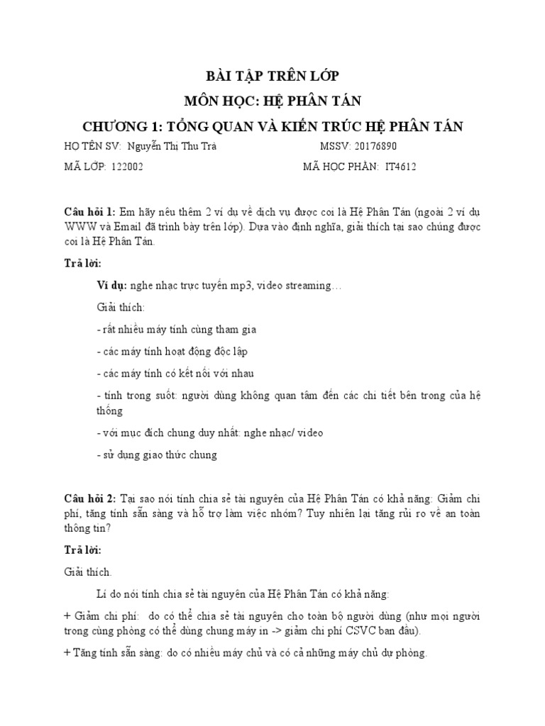 BTLT Chap1 Tongquan Kientruc Vie | PDF
