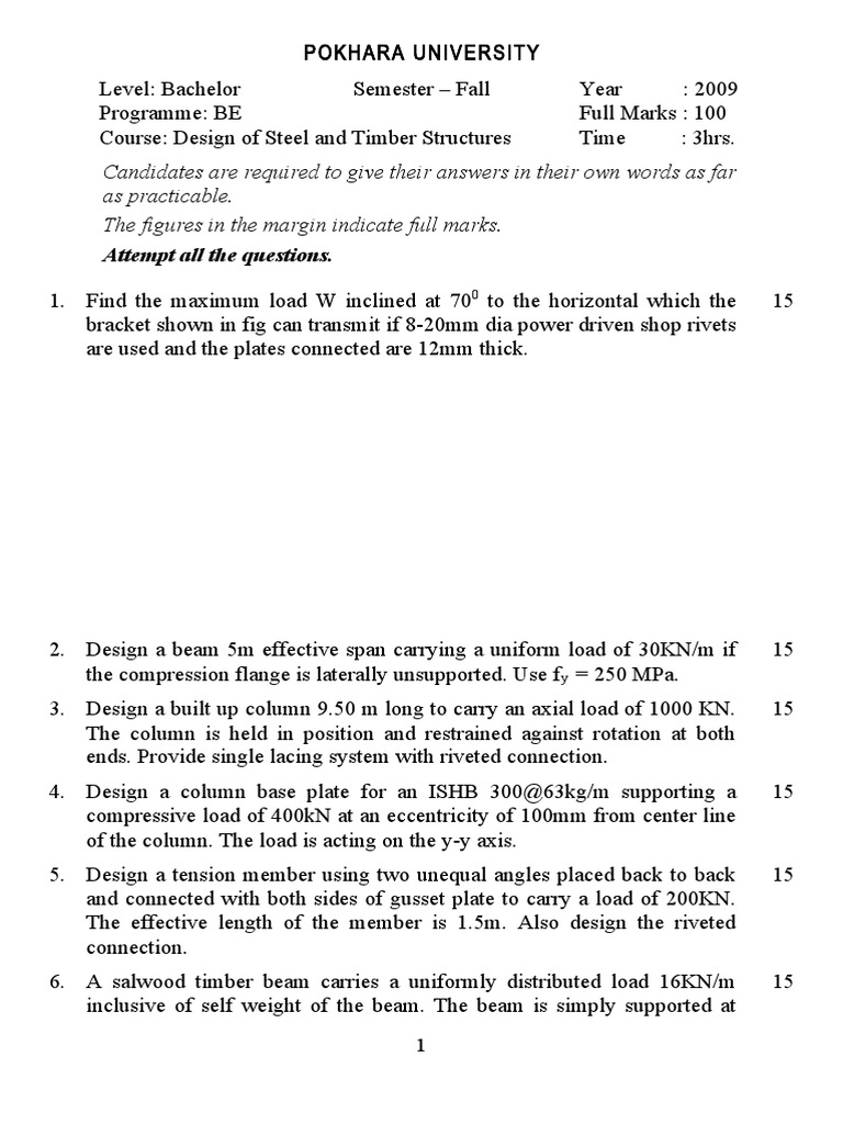 Design of Steel and Timber Structures | PDF