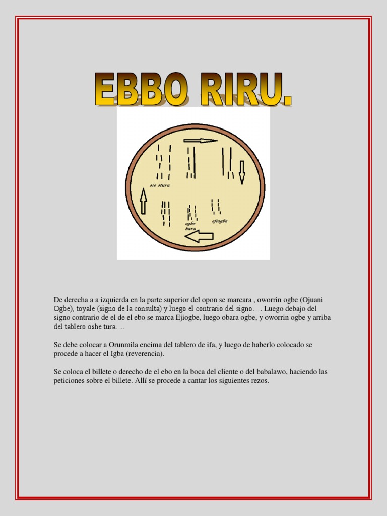Ebbo Riru | PDF | Santeria | Religión étnica