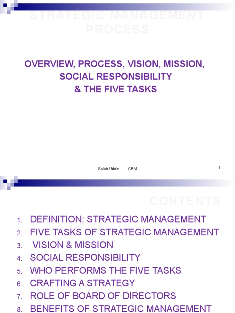 SESSION 1 Strategic Management Process | PDF | Strategic Management ...