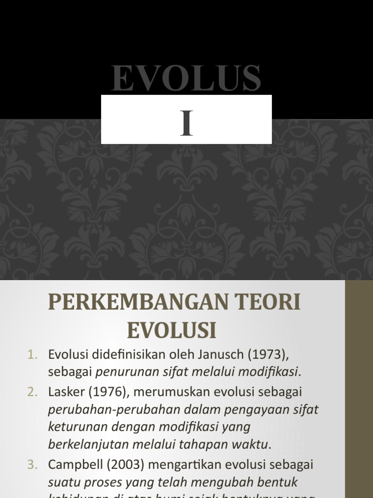 EVOLUSI | PDF | Ilmu Sosial
