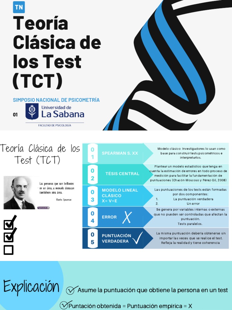 Teoría Clásica de Los Test (TCT) | PDF | Science | Sicología