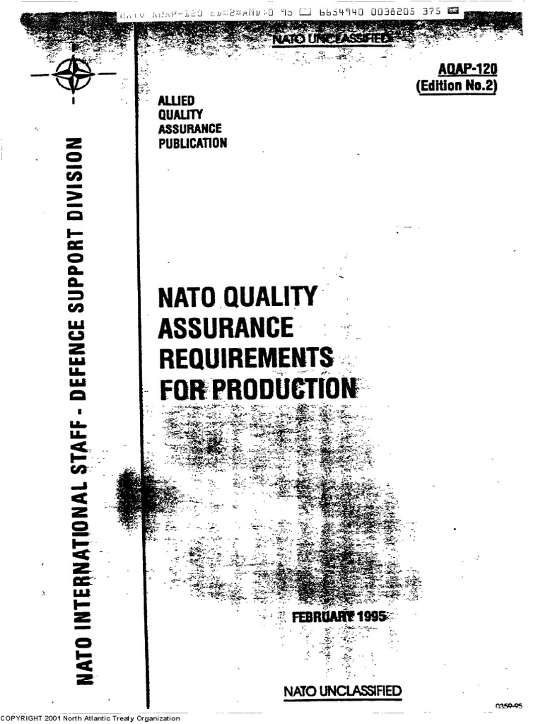 AQAP-120 (NATO QA Req For Production) | PDF | Law