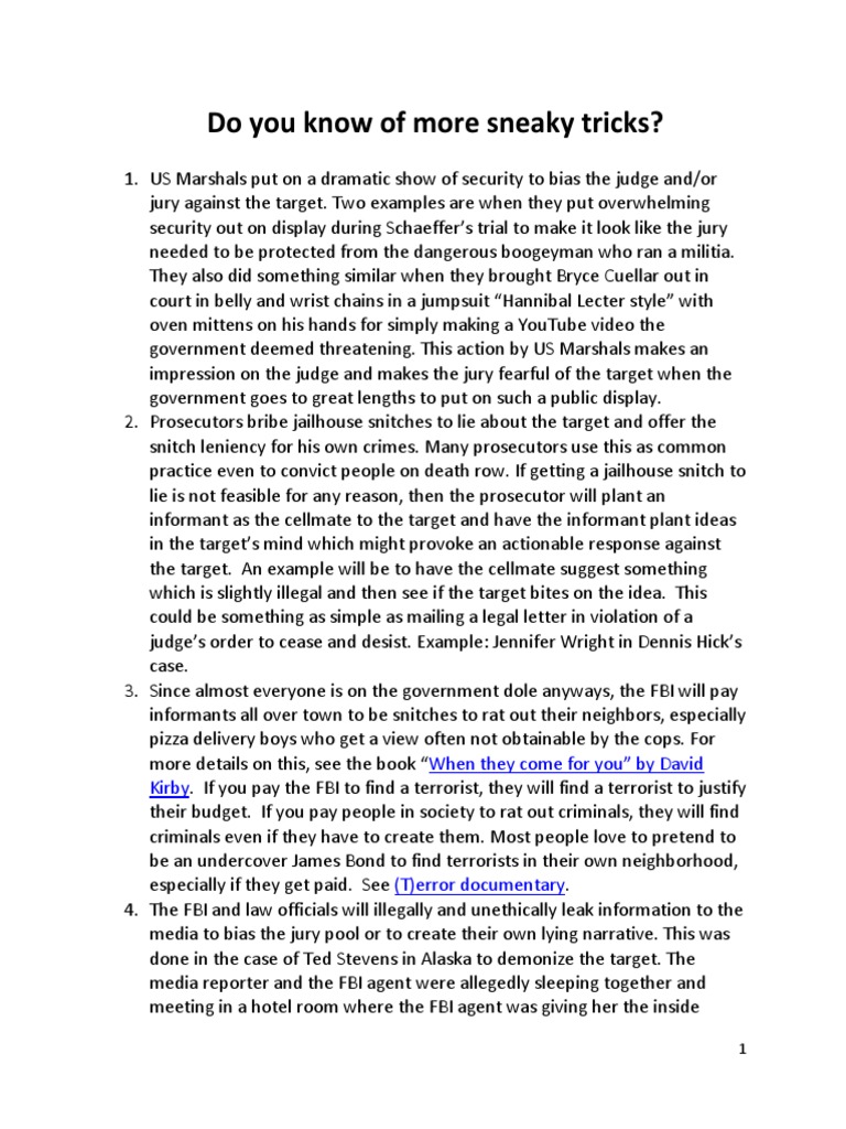 Sneaky Tricks of The Enemy | PDF | Plea Bargain | Life Imprisonment