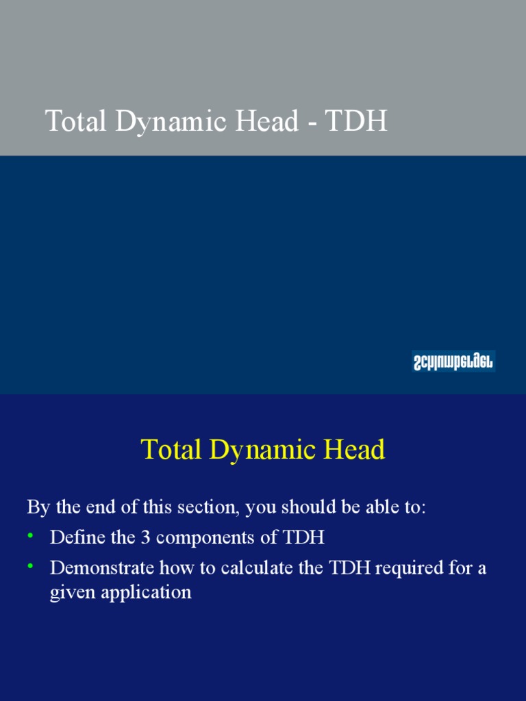 Total Dynamic Head - TDH | PDF | Lift (Force) | Fluid Dynamics