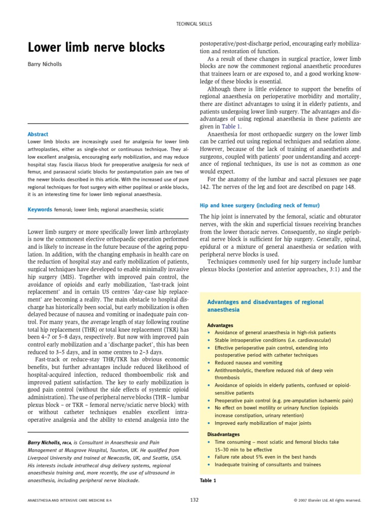 Lower Limb Blocks | PDF | Human Leg | Foot