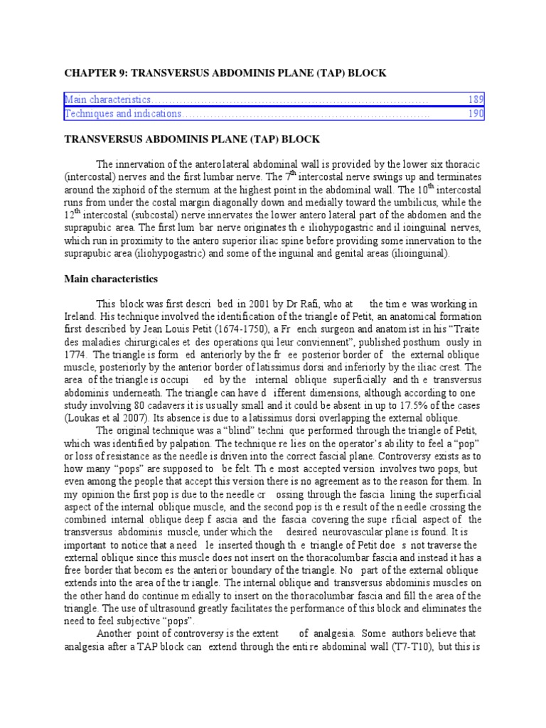 TAP Block 2 | PDF | Abdomen | Anatomy
