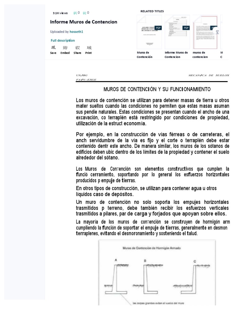 Diseño y Tipos de Muros de Contención | PDF | Horticultura y jardinería ...