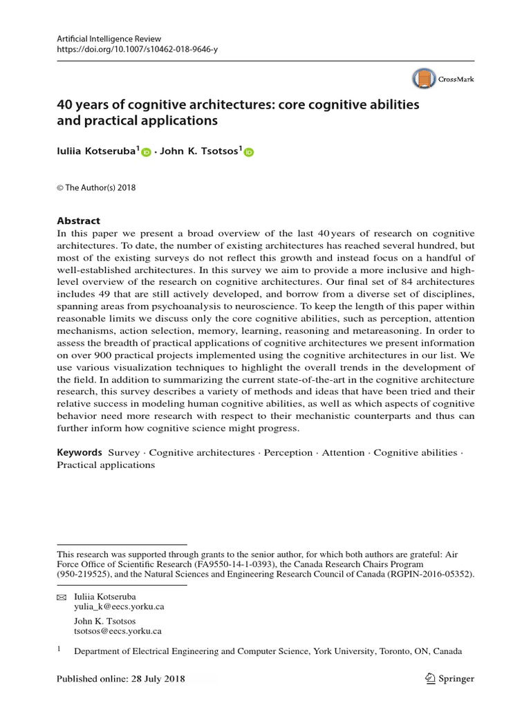 40 Years of Cognitive Architectures | PDF | Artificial Intelligence ...