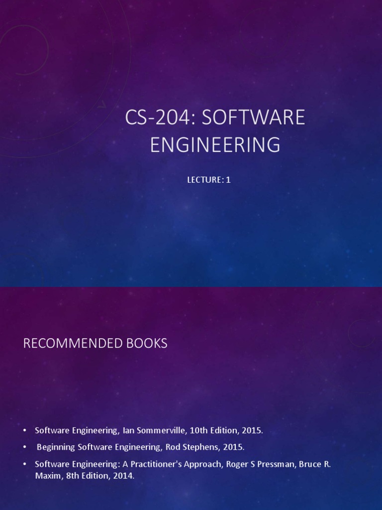 An Introduction to Software Engineering: Defining Software, the ...