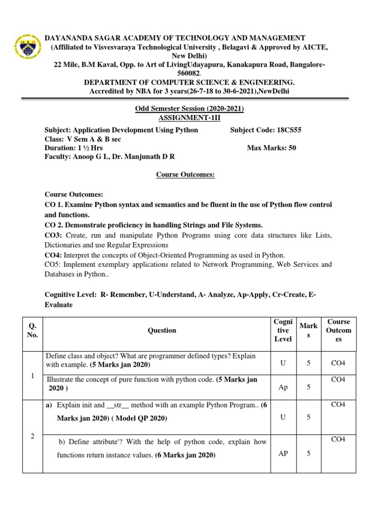 Assignment 3 Python | PDF | Python (Programming Language) | Microsoft Excel Assignment 3 Python | PDF | Python (Programming Language) | Microsoft Excel